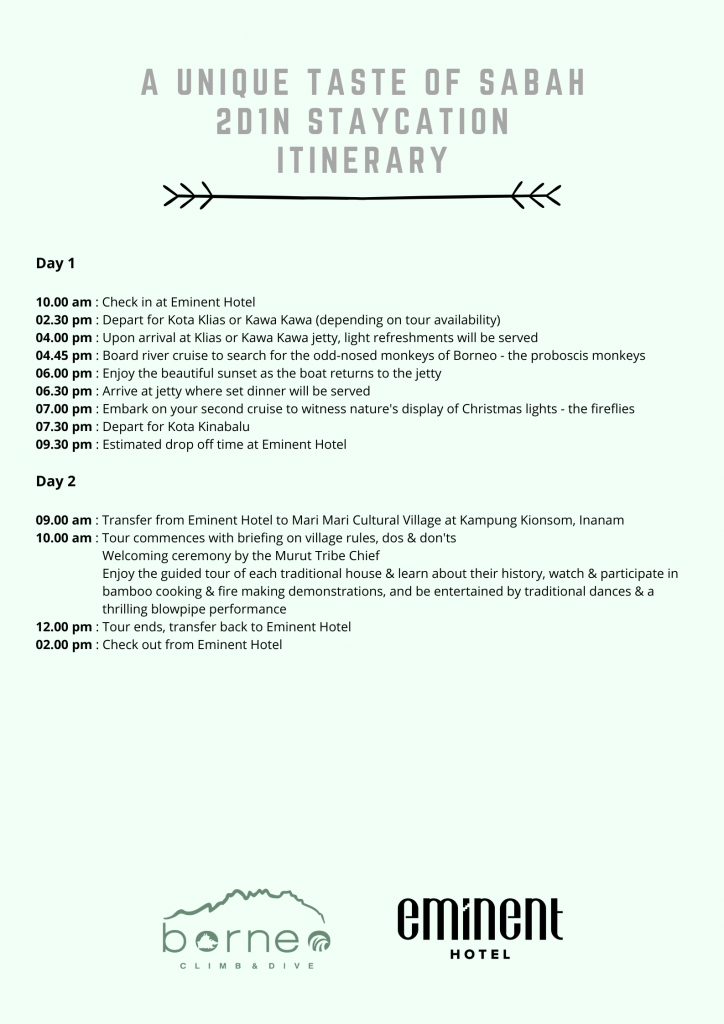 2D1N-Itinerary | Eminent Hotel